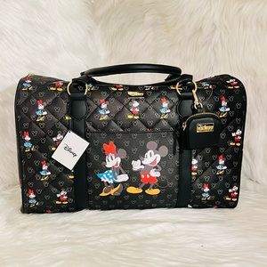 Disney | Accessories | Disneys Mickey Minnie Mouse Monogram Weekender ...